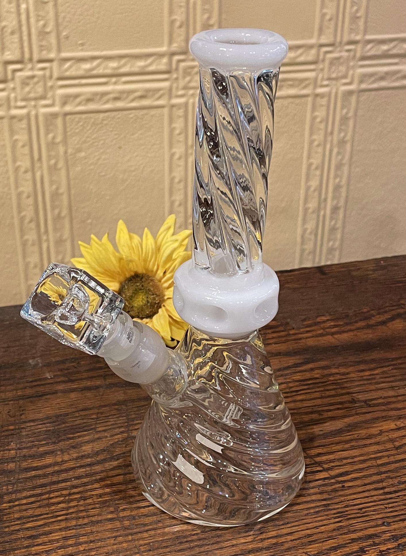 10" Diamond Twist Water Pipe - Sunflower Pipes Brooklyn’s Best Smoke Shop