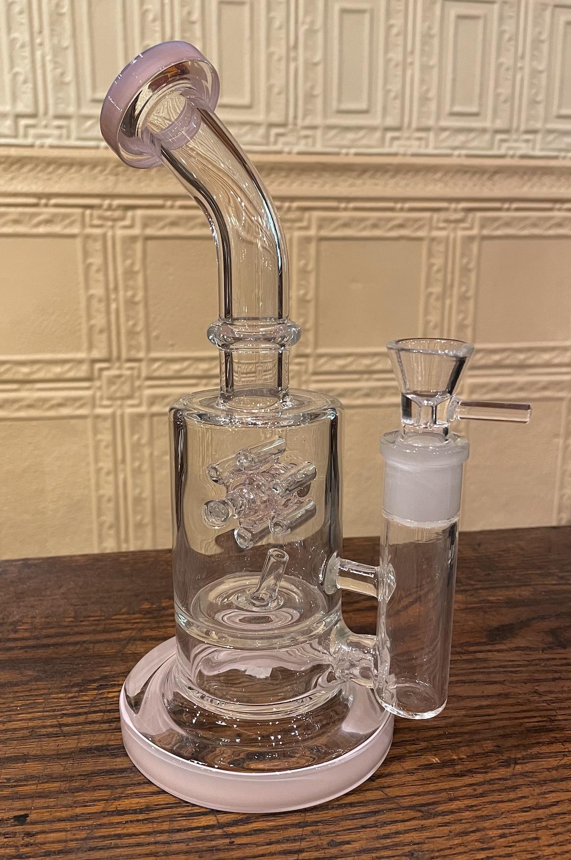 10" Pink Water Pipe - Sunflower Pipes Brooklyn’s Best Smoke Shop