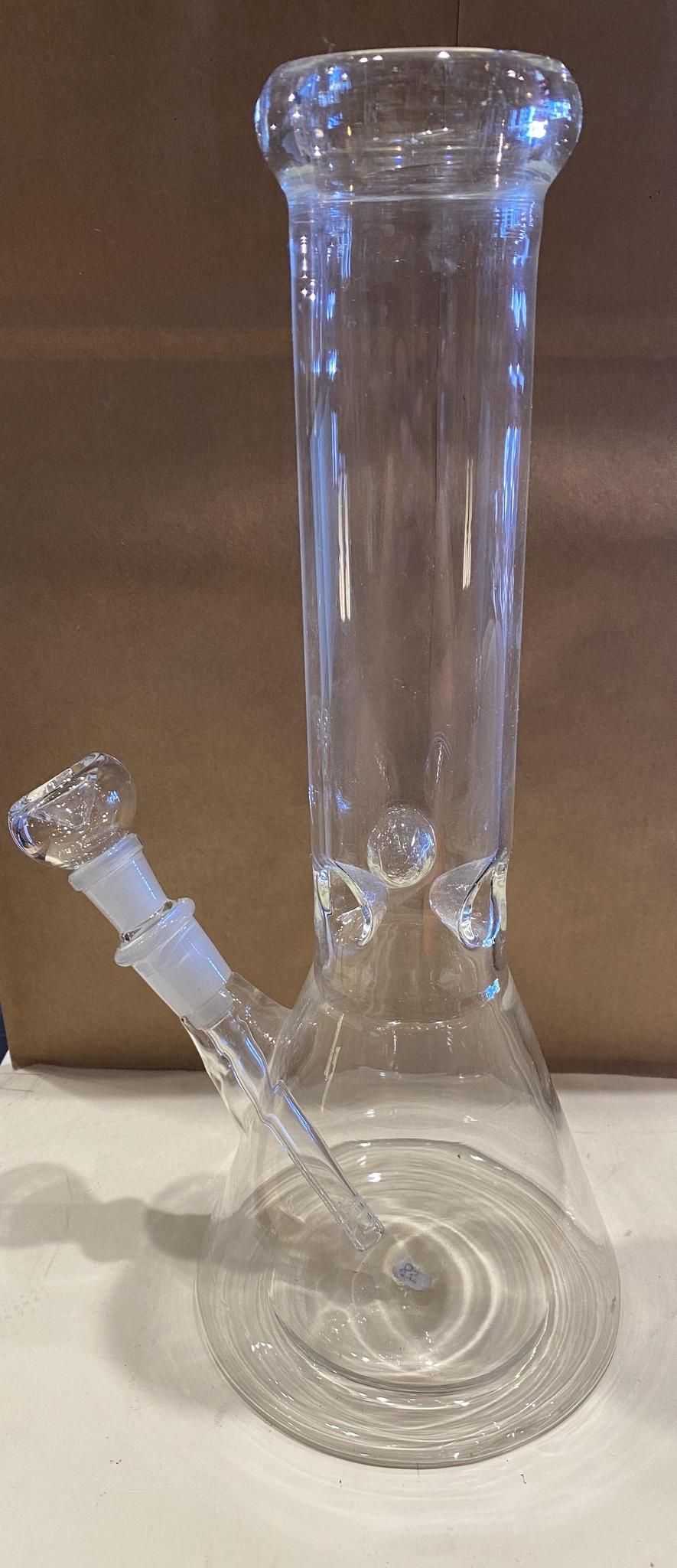 12" Clear Beaker Water Pipe with Downstem and Ice Catch - Sunflower ...