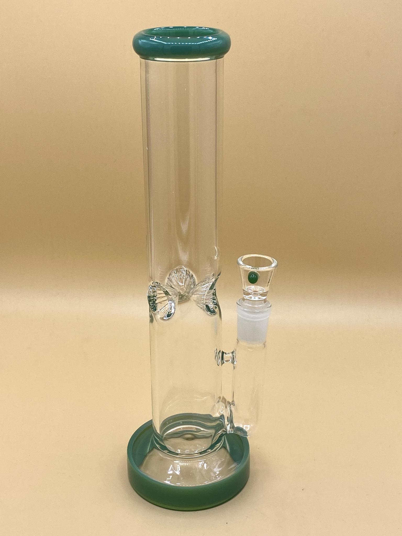 12'' Straight Tube with Colorful Rim and Ice Catcher - Sunflower Pipes ...