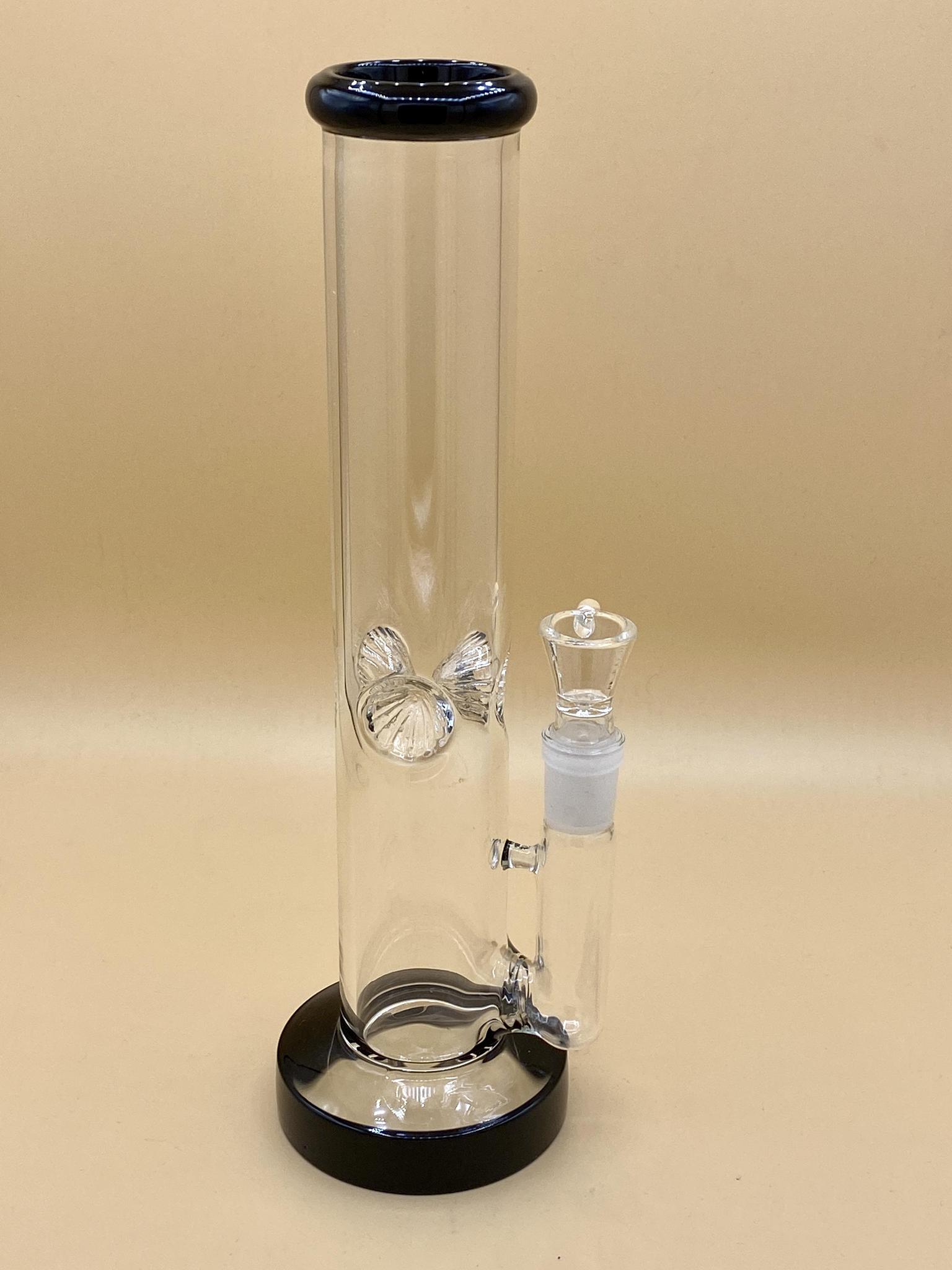 12'' Straight Tube with Colorful Rim and Ice Catcher - Sunflower Pipes ...