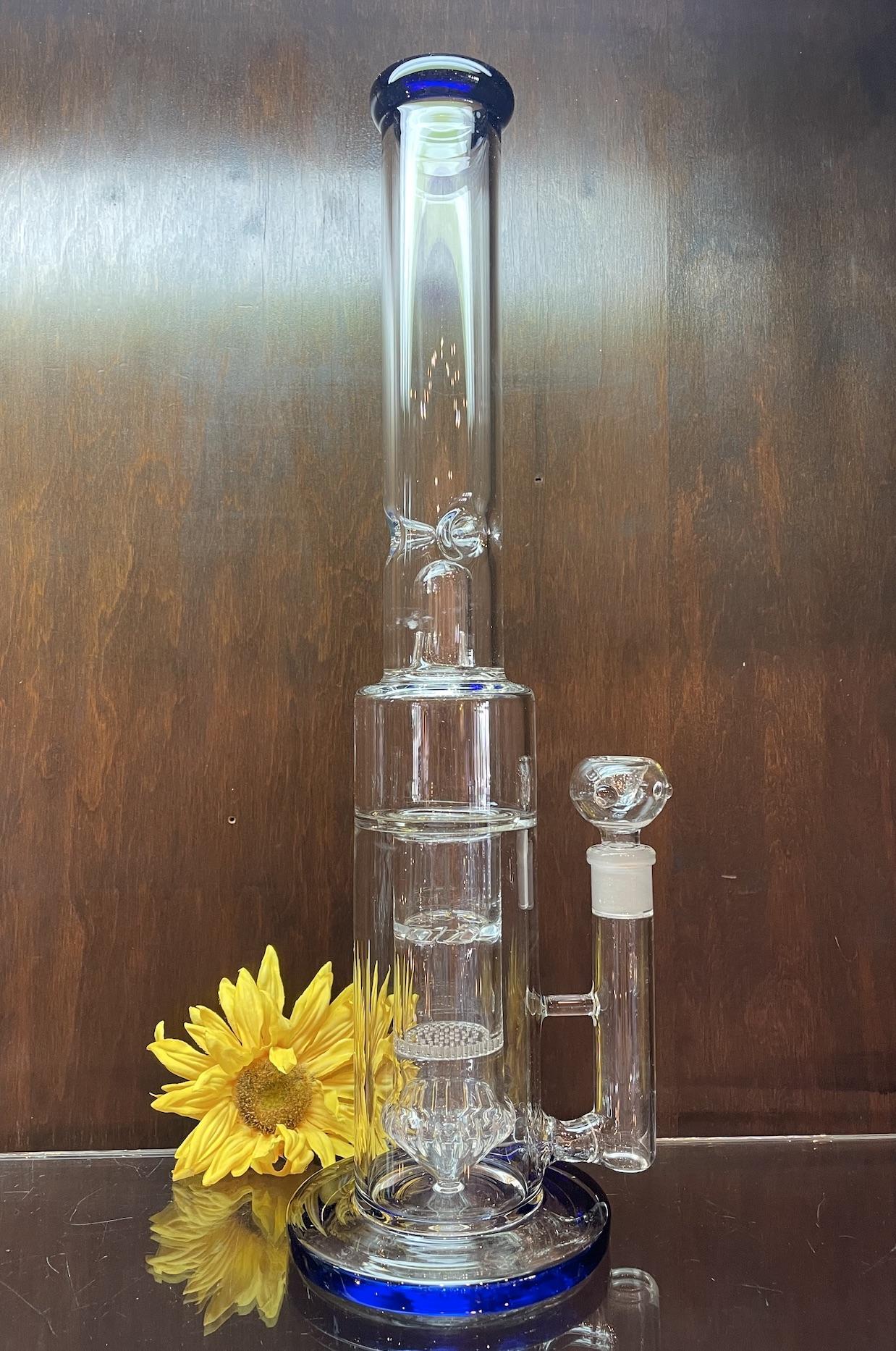 19" Multi-Perc Water Pipe w/ Ice-Catch - Sunflower Pipes Brooklyn’s ...