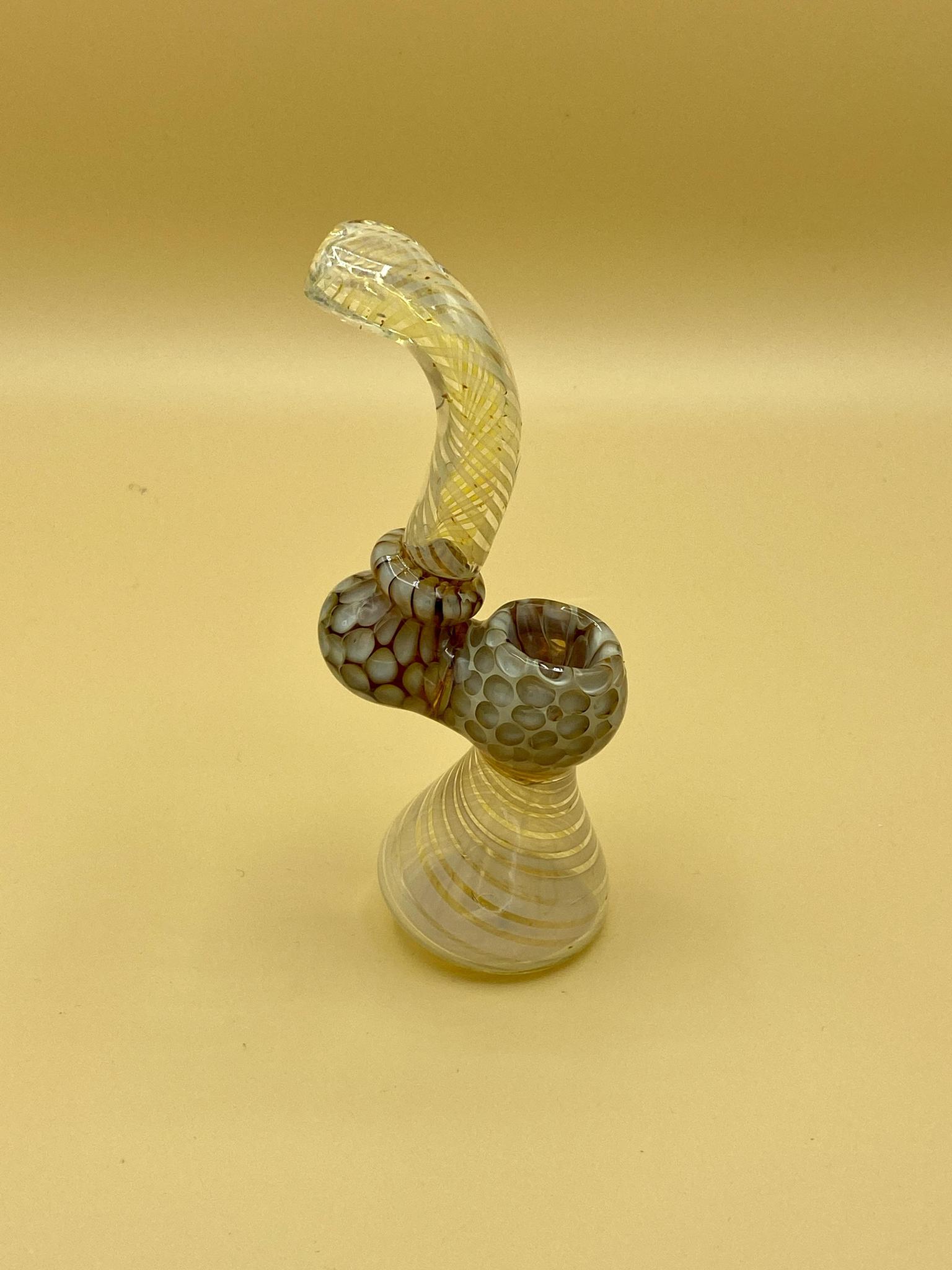 Bubbly Fumed Glass Bubbler - Sunflower Pipes Brooklyn’s Best Smoke Shop