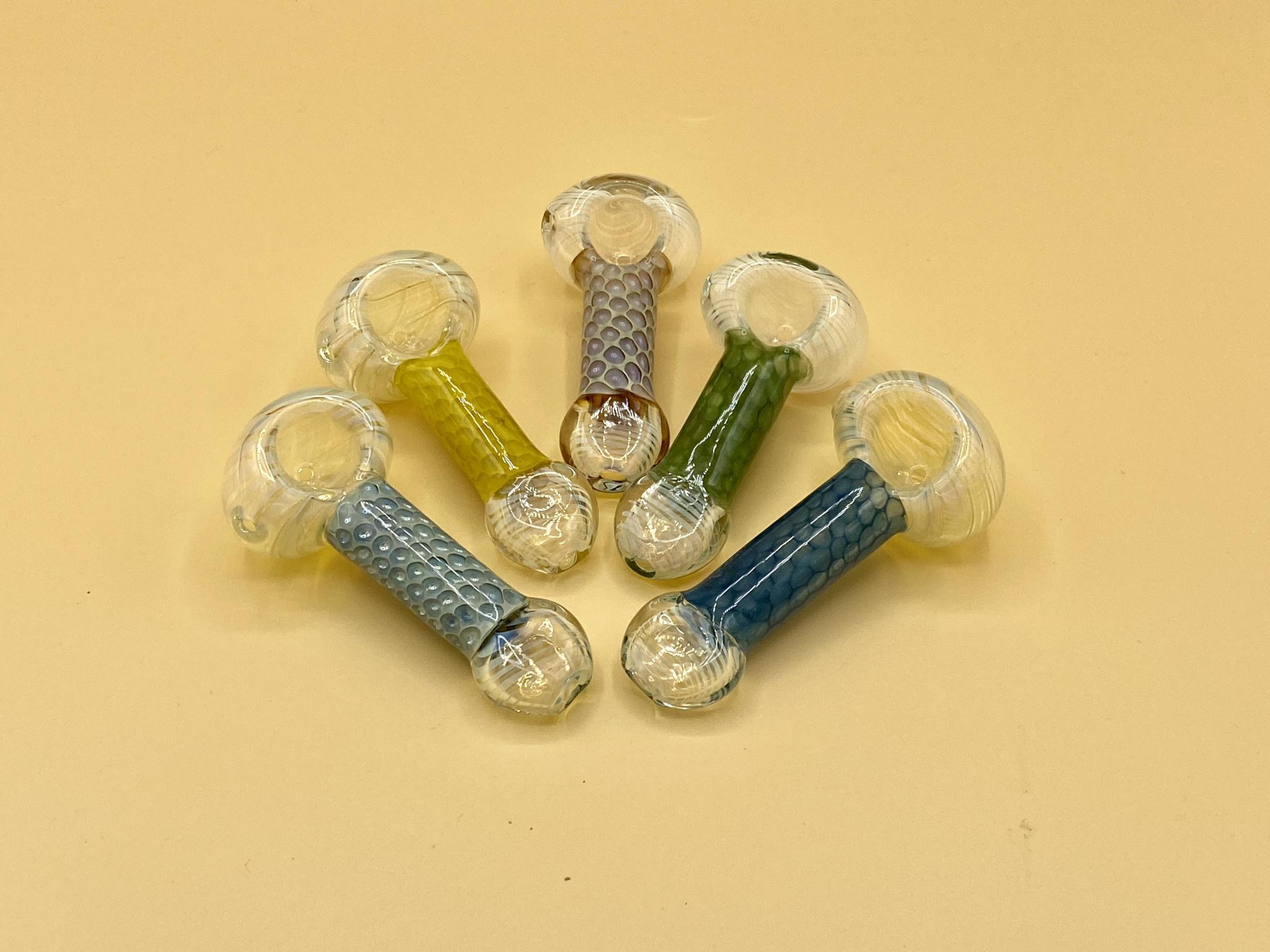 Bubbly Fumed Glass Pipe - Sunflower Pipes Brooklyn’s Best Smoke Shop