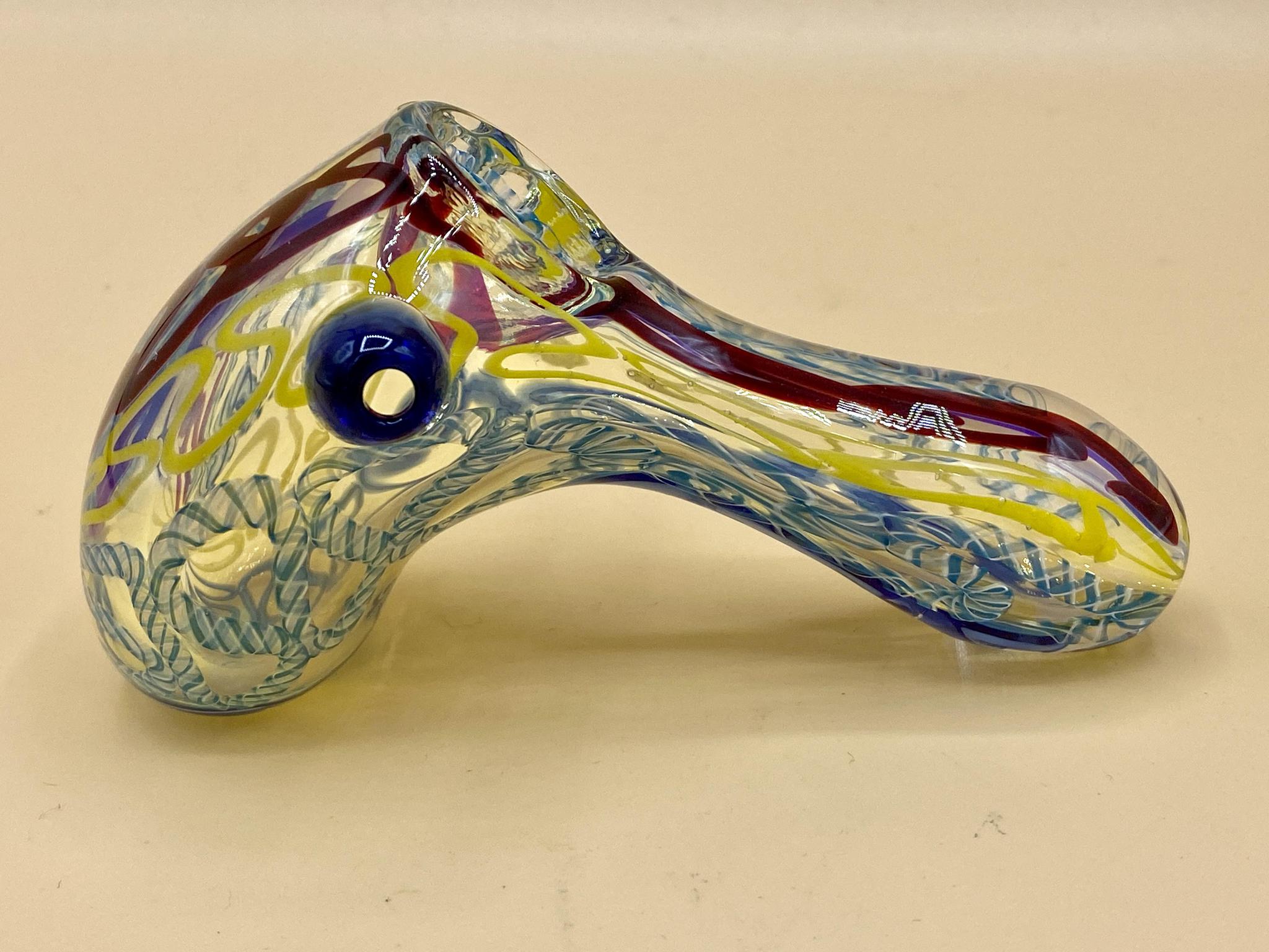 Decorated Hammer Spoon Pipe - Sunflower Pipes Brooklyn’s Best Smoke Shop