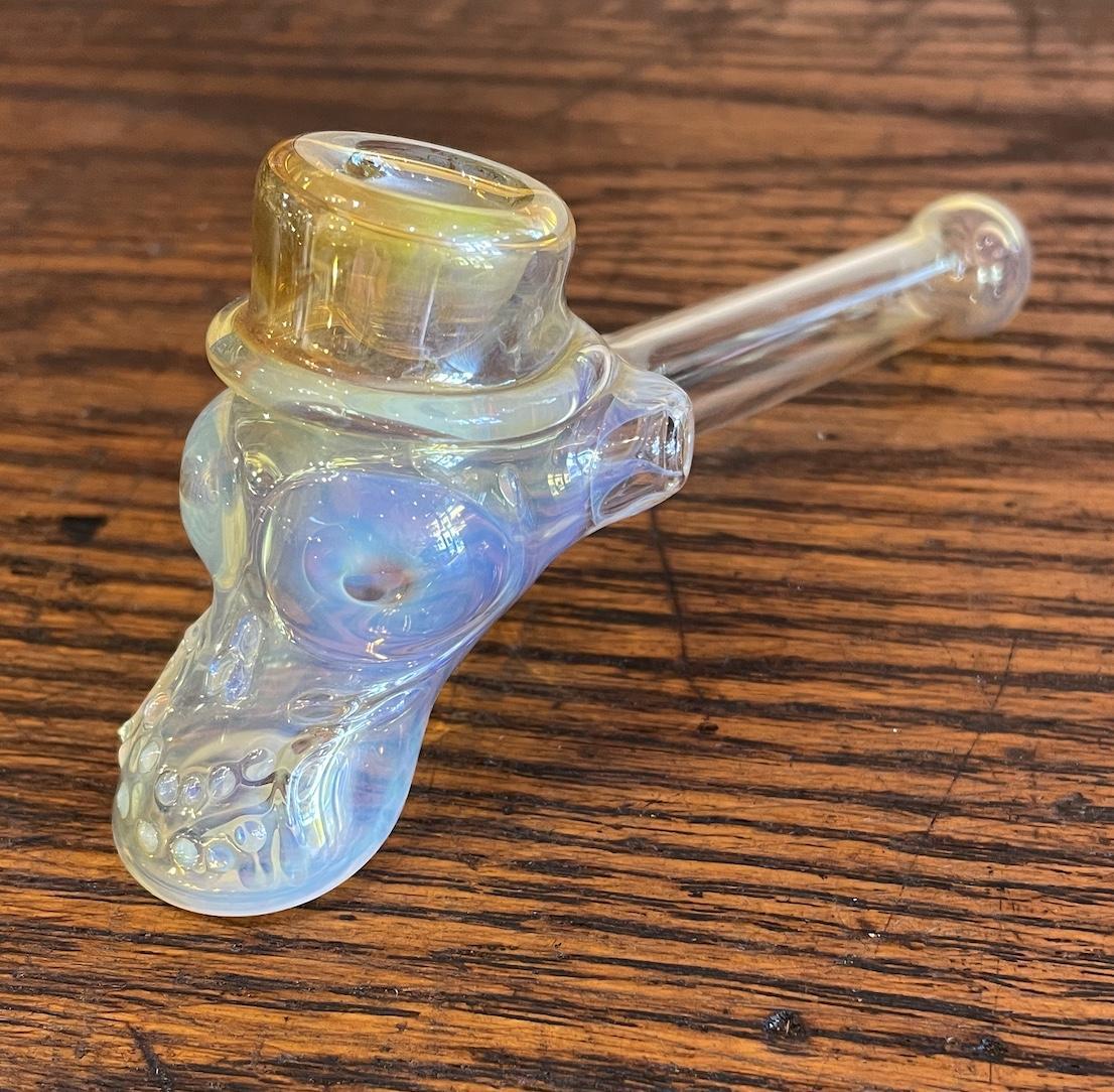 Fumed Skull Pipe - Sunflower Pipes Brooklyn’s Best Smoke Shop
