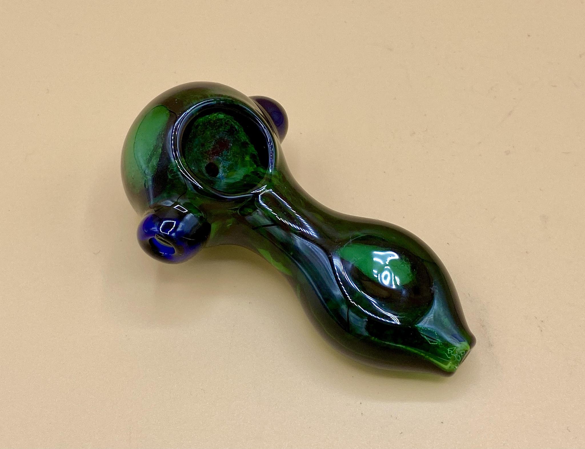 Mossy Green Spoon Pipe - Sunflower Pipes Brooklyn’s Best Smoke Shop