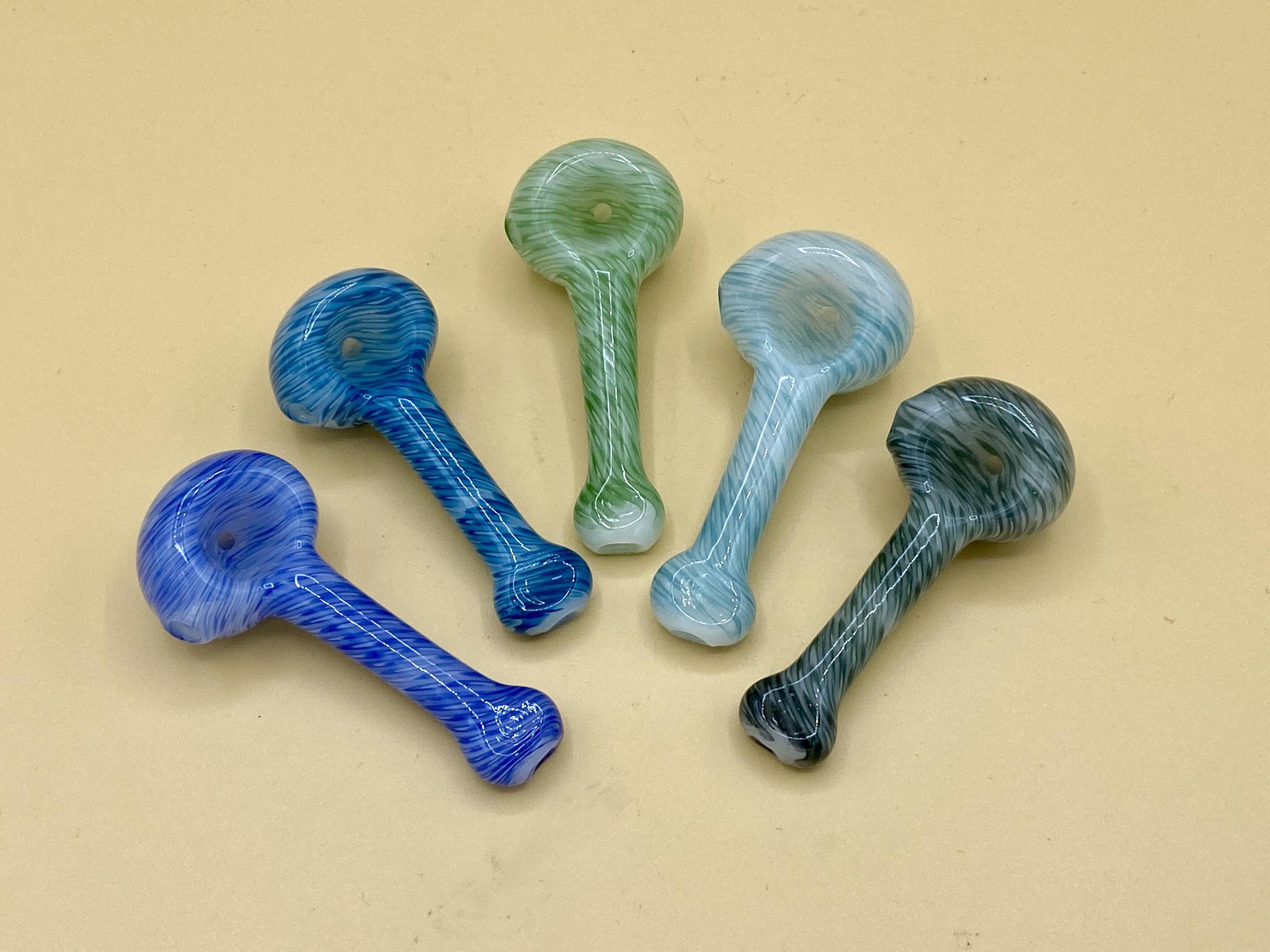 Pastel Swirl Spoon Pipe - Sunflower Pipes Brooklyn’s Best Smoke Shop