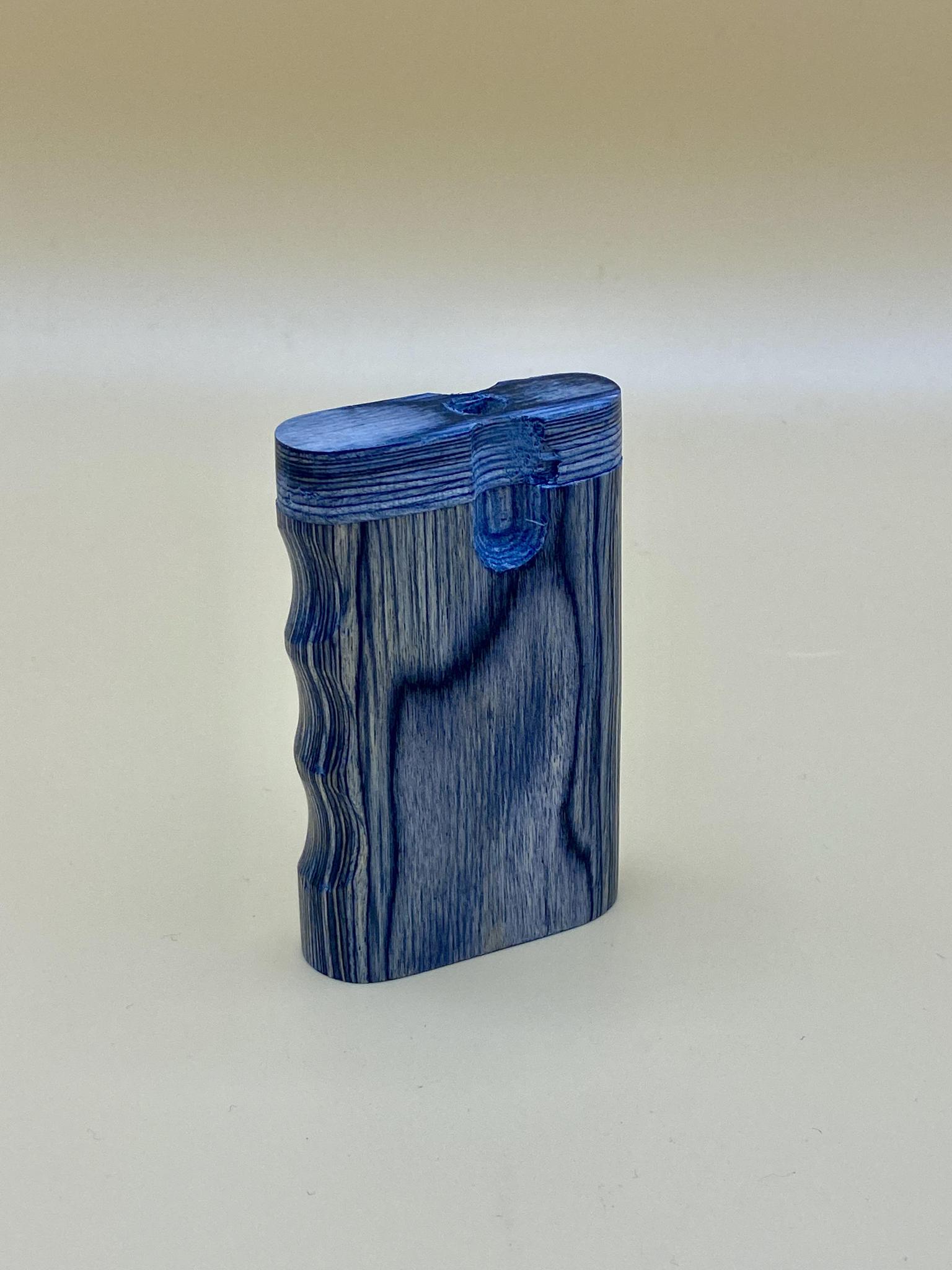 Short Indigo Dugout with Grip - Sunflower Pipes Brooklyn’s Best Smoke Shop