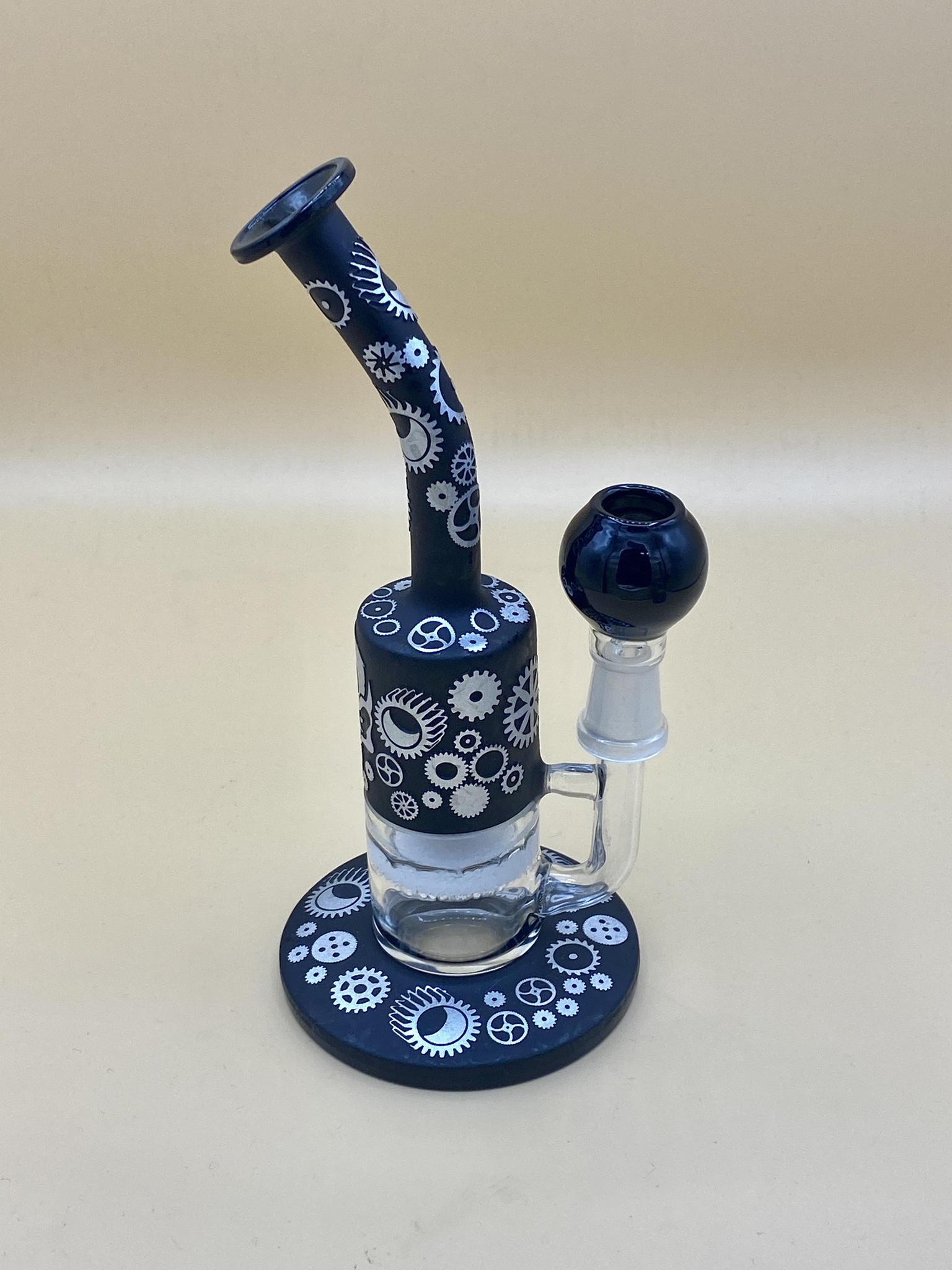 Skull and Gears Dab Rig - Sunflower Pipes Brooklyn’s Best Smoke Shop