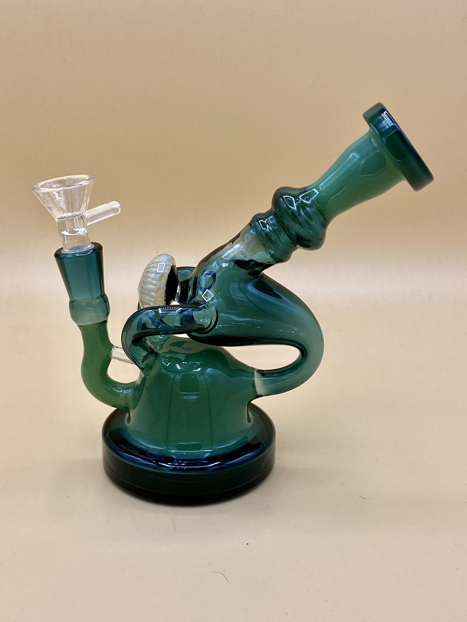 Small Green Big Mom Glass Water Pipe - Sunflower Pipes Brooklyn’s Best ...