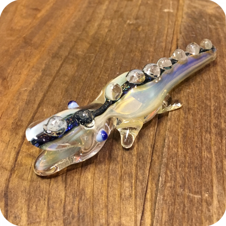 Baby Lizard Glass Chillum