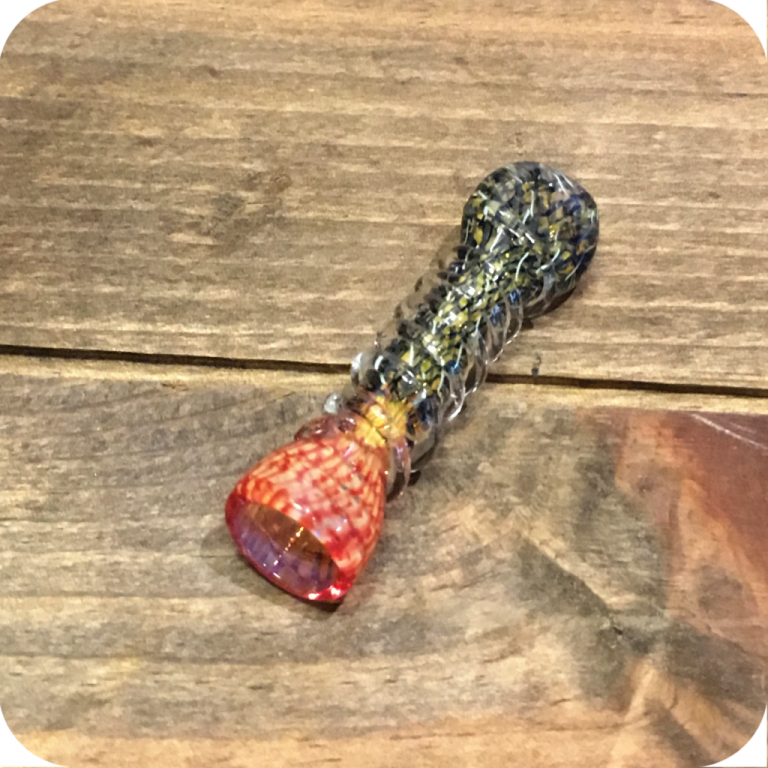 Spider's Web Glass Chillum - Sunflower Pipes Brooklyn’s Best Smoke Shop