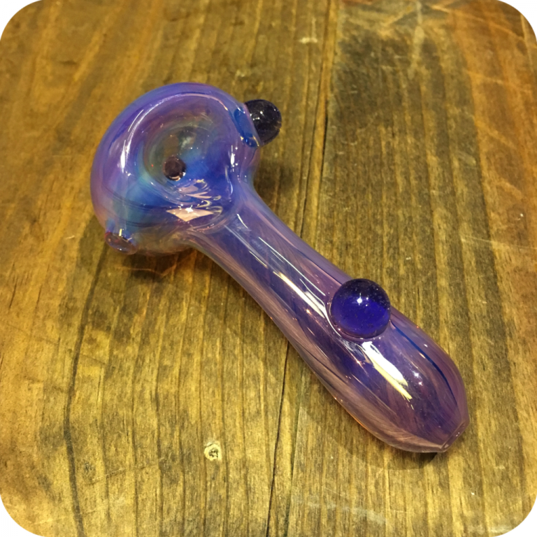 Purple Fumed Glass Pipe - Sunflower Pipes Brooklyn’s Best Smoke Shop