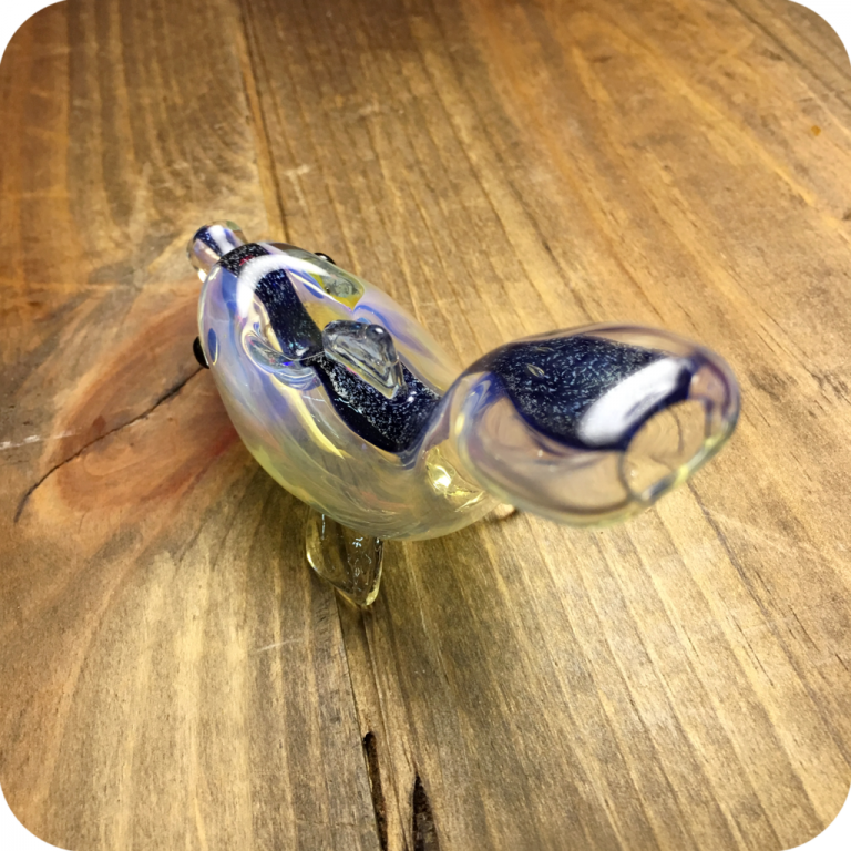 Glass Dolphin Pipe - Sunflower Pipes Brooklyn’s Best Smoke Shop
