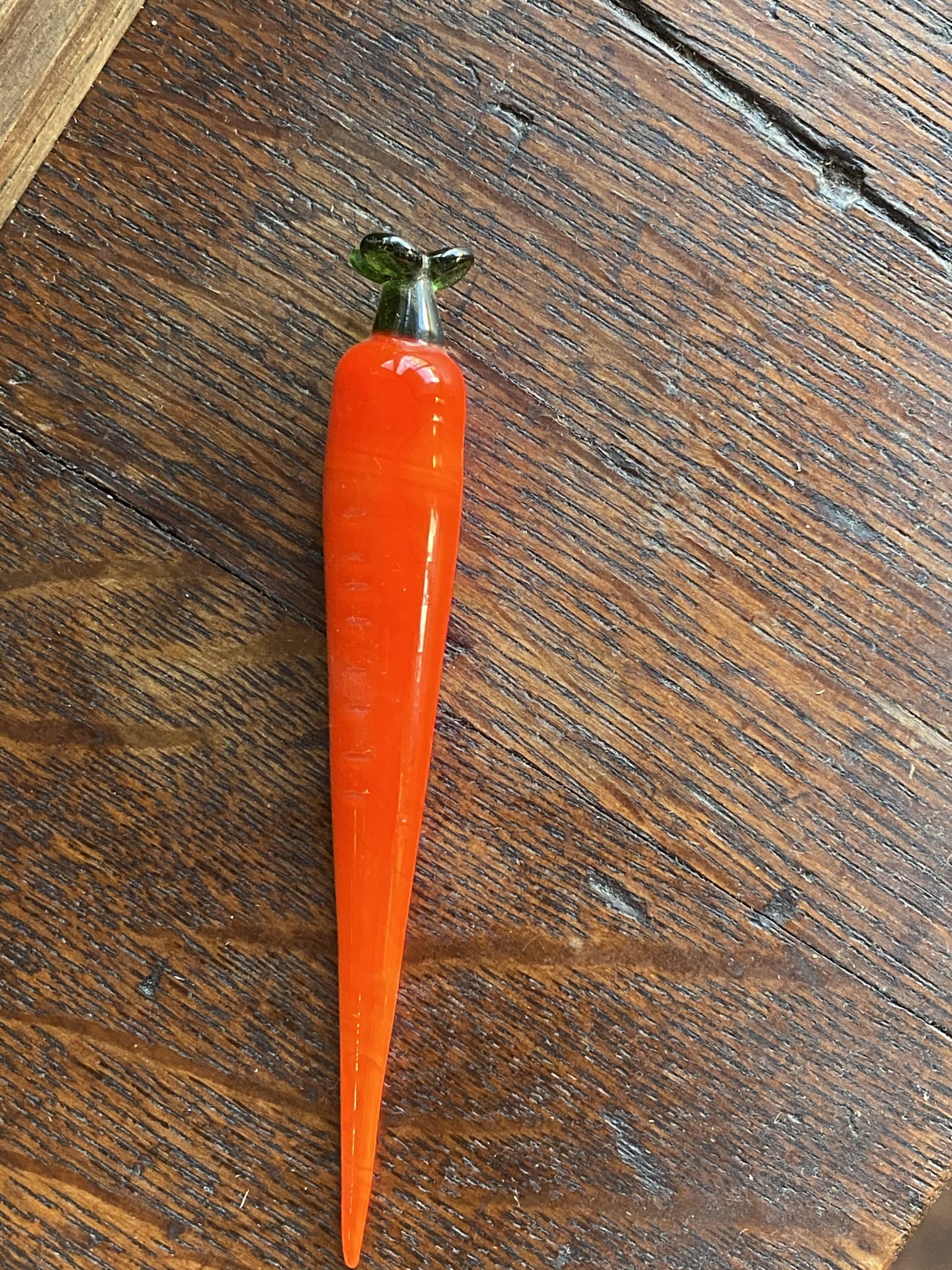 Carrot Glass Dabber - Sunflower Pipes Brooklyn’s Best Smoke Shop