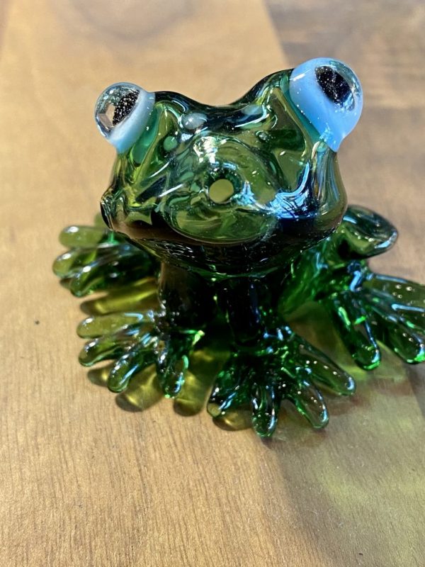UV Reactive Frog Pipe - Sunflower Pipes Brooklyn’s Best Smoke Shop