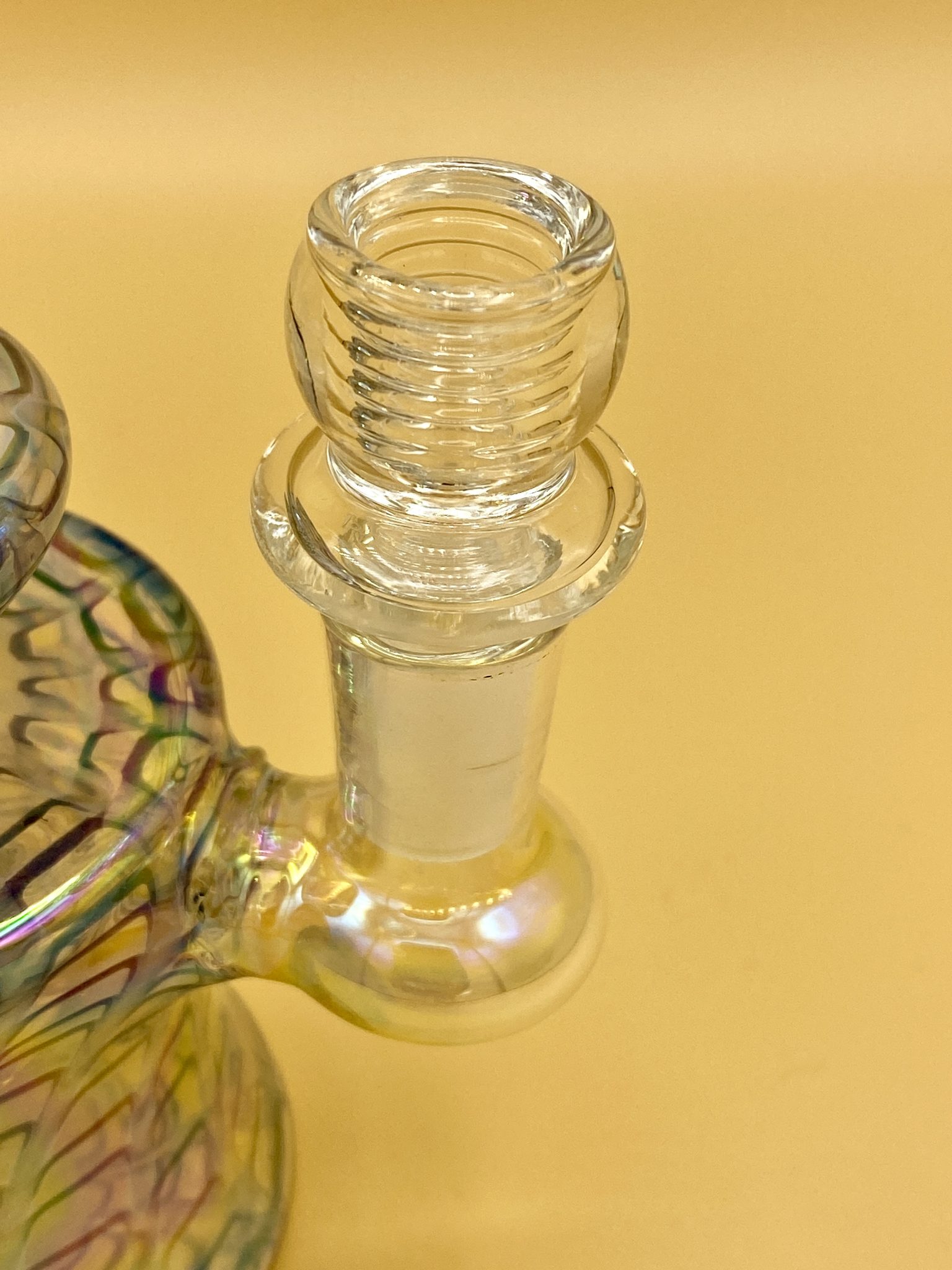 Wavy Iridescent Water Pipe - Sunflower Pipes Brooklyn’s Best Smoke Shop