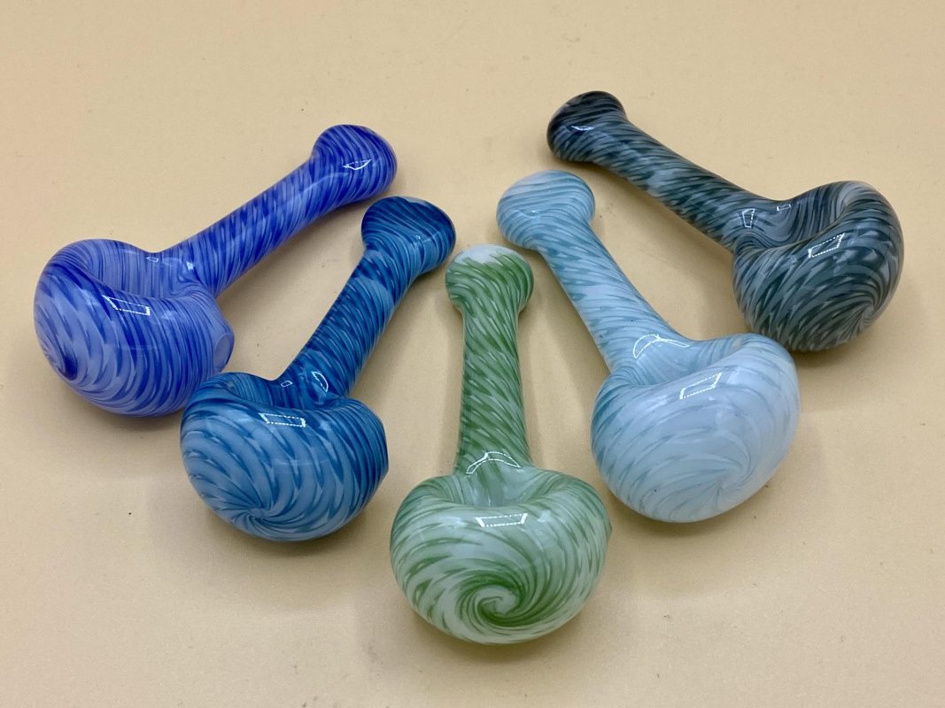 Pastel Swirl Spoon Pipe - Sunflower Pipes Brooklyn’s Best Smoke Shop