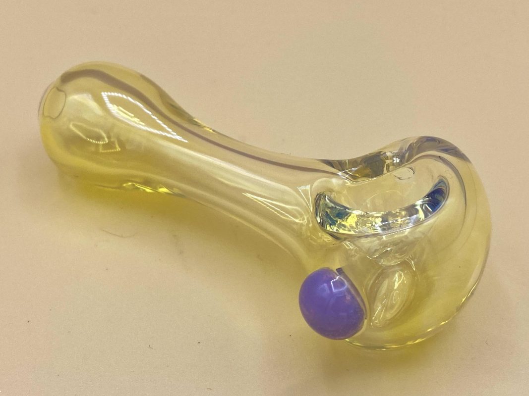 Pretty Simple Yellow Fumed Spoon - Sunflower Pipes Brooklyn’s Best ...