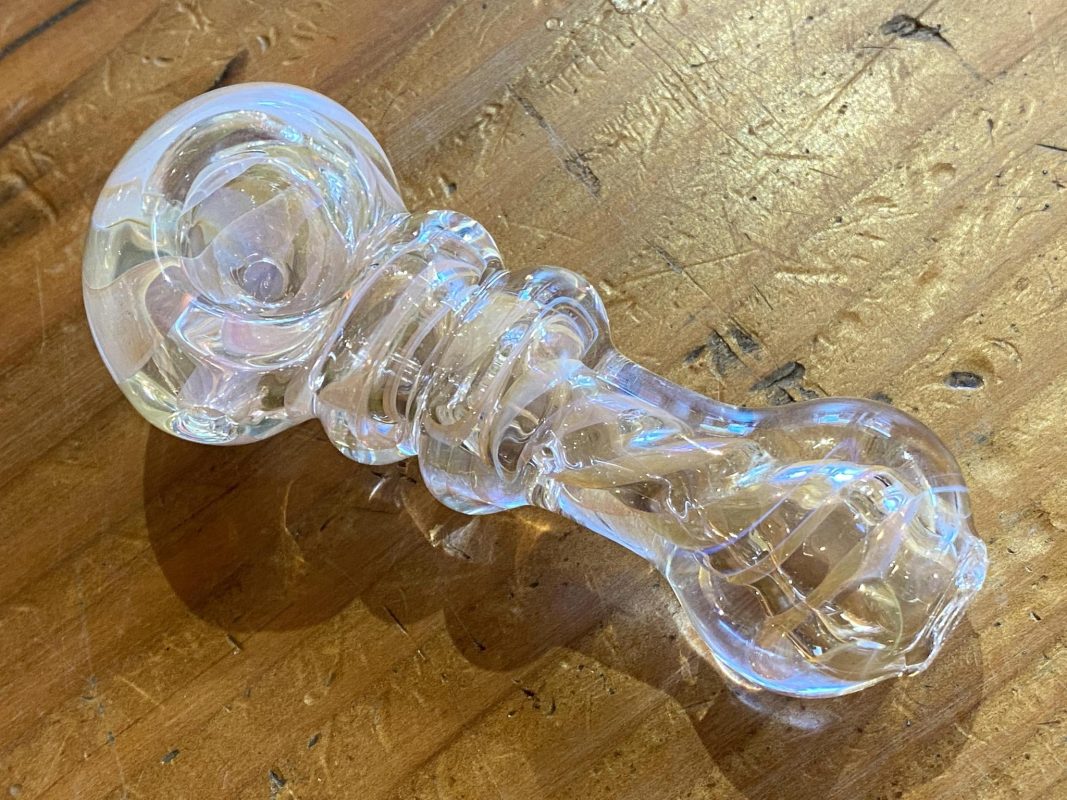 Ribbed Double Helix Spoon - Sunflower Pipes Brooklyn’s Best Smoke Shop