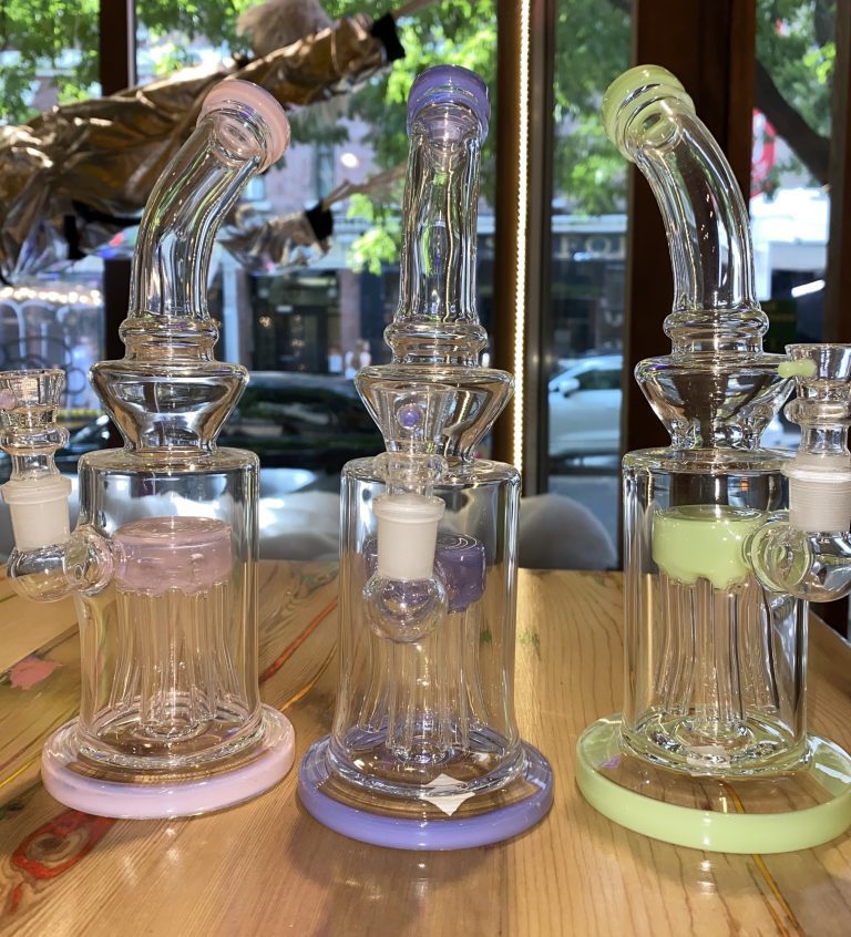 9.5'' Pastel Colored Water Pipe with Perc - Sunflower Pipes Brooklyn’s ...