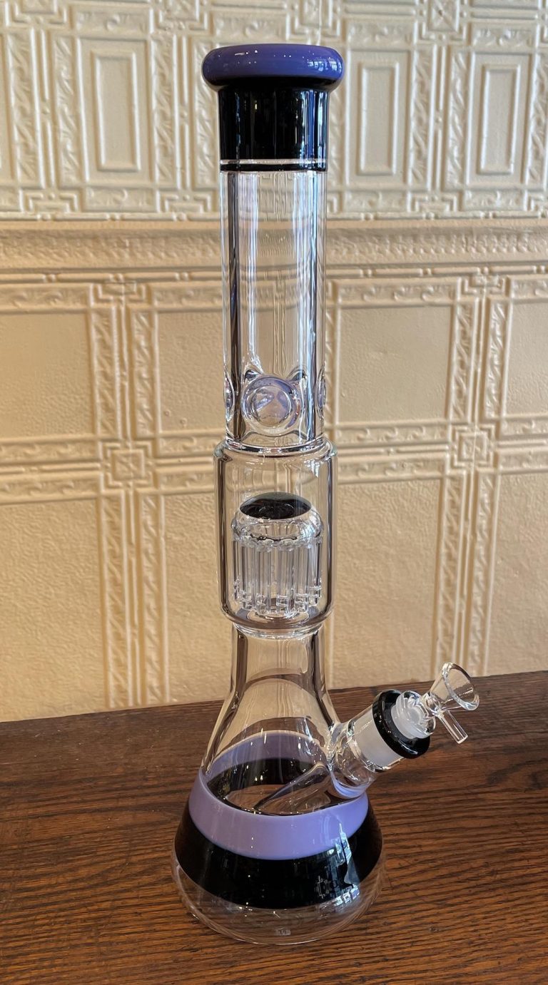 18" Pastel + Black Stripe Beaker - Sunflower Pipes Brooklyn’s Best ...