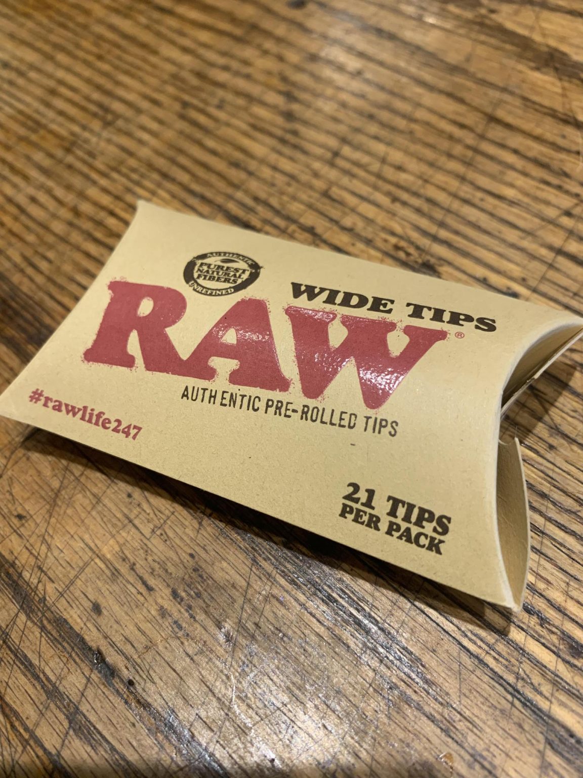 RAW Wide Pre Rolled Tips 21pk - Sunflower Pipes Brooklyn’s Best Smoke Shop