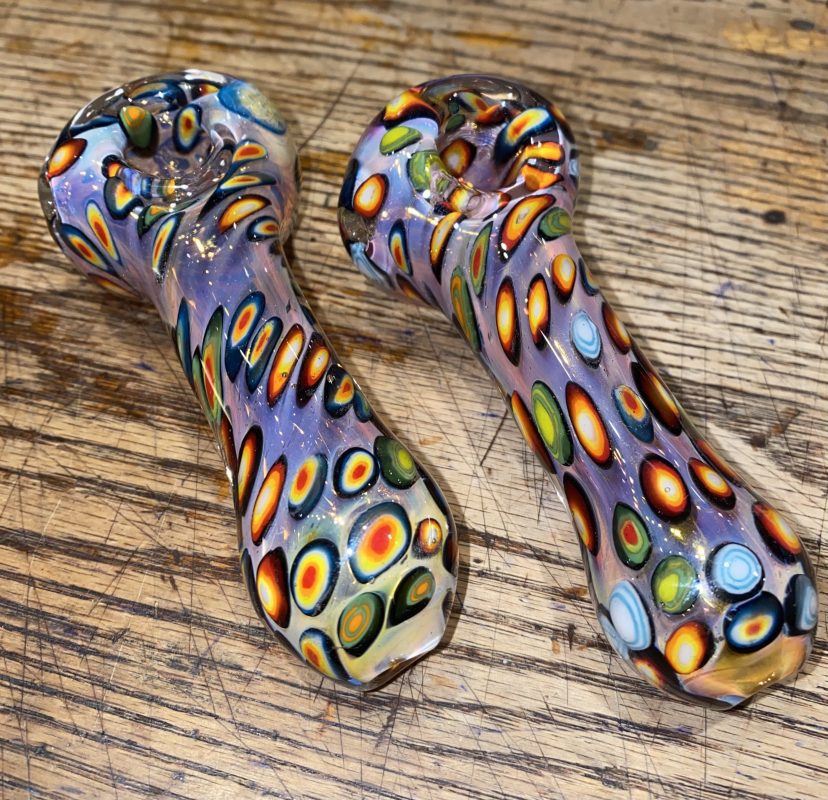 Peachy Peacock Spoon - Sunflower Pipes Brooklyn’s Best Smoke Shop