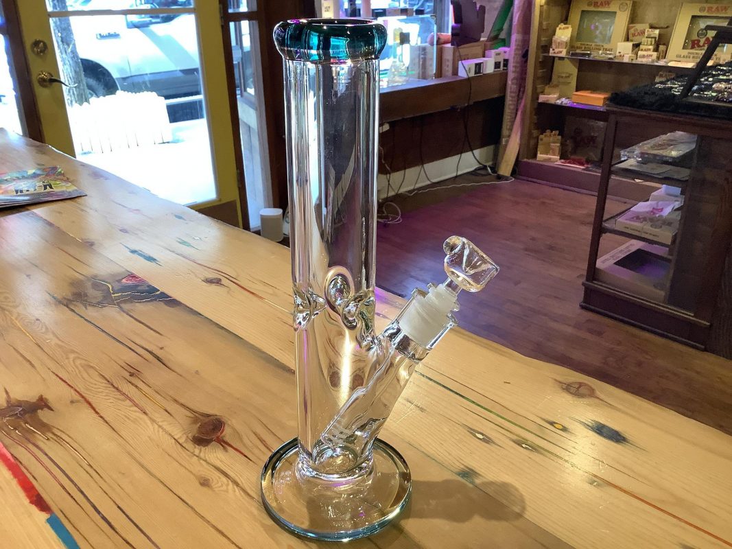 Straight tube water pipe - thick glass - Sunflower Pipes Brooklyn’s ...